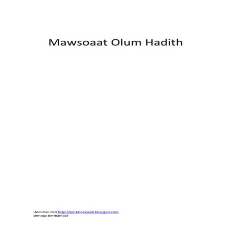 Mawsoaat olum hadith_portaldakwah.blogspot.com