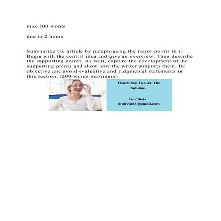 max 200 words due in 2 hoursSummarize the article by parap.docx