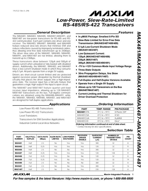 Rs 232 Eia 232 Serial Interface Pinout | PDF