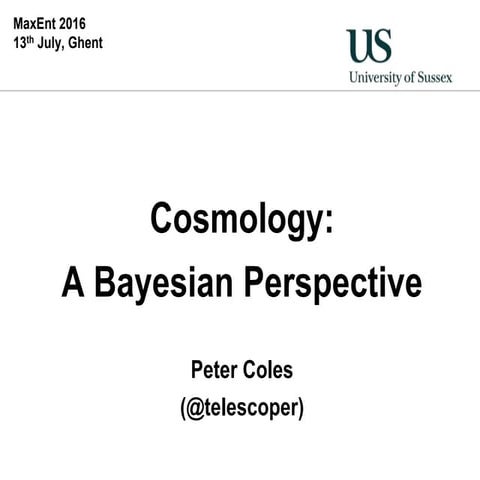 Cosmology A Bayesian Perspective Pptx