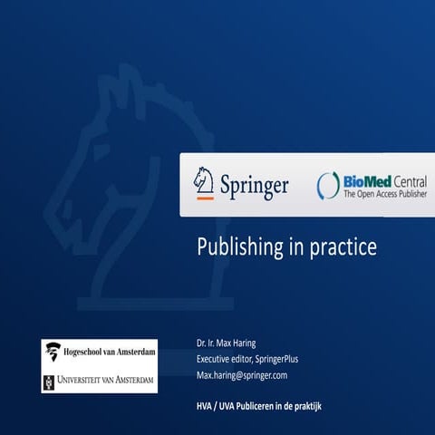 Max haring springer_publishing_in_practice_ hva-symposium_2015 | PPT
