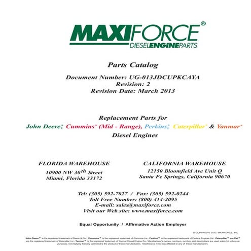 Maxiforce 2012 catalog | PDF