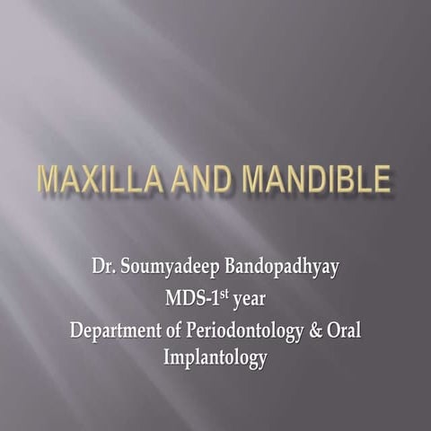 Maxilla and Mandible | PPTX