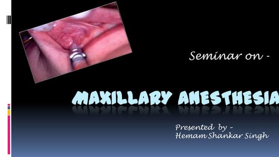 Mandibular Anesthesia Inferior Alveolar Nerve Block Ppt