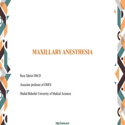 Posterior superior alveolar (psa) nerve block | PPT