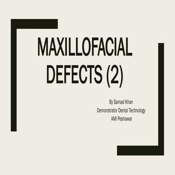 Maxillofacial defects (1).pptx slides and study | PPTX