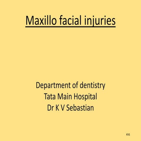 Maxillofacial injuries | PPTX
