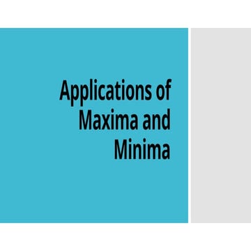 Maxima and minima | DOCX