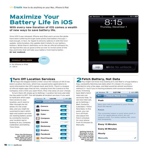 iPhone 4s: Maximize battery life | PDF | Smartphones | Consumer Electronics