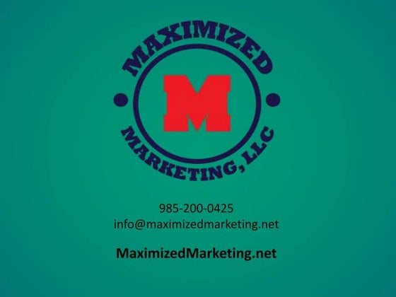 Maximized Marketing Pro Consultation PowerPoint | PPTX
