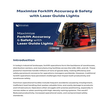 Line Beam Forklift Warning Lights | PDF