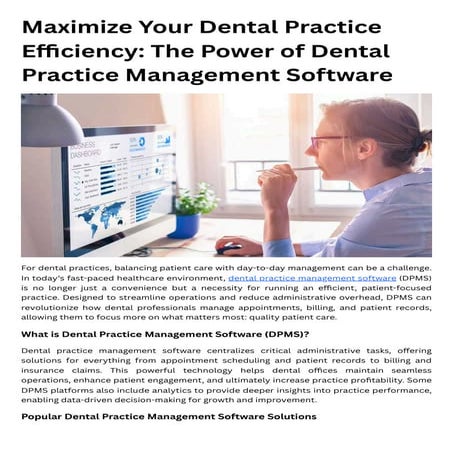 Maximize Your Dental Practice Efficiency The Power of Dental Practice ...
