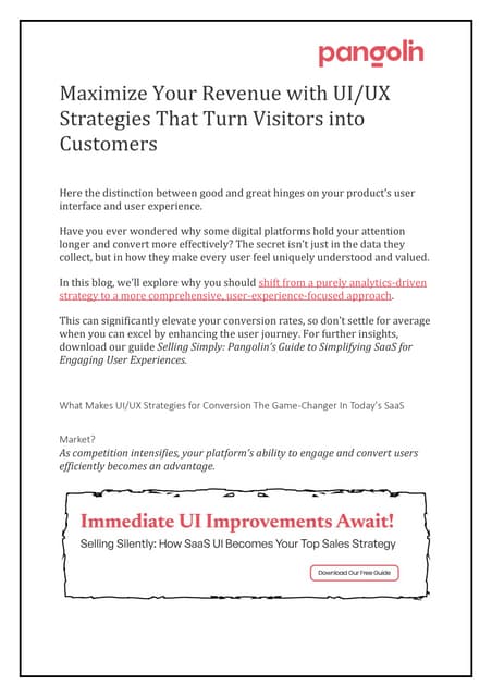 Key Metrics for Measuring UI and UX Success | PDF