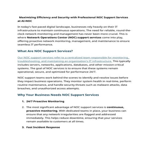 Streamline Your Network Operations with Reliable NOC Support in AI-NOC.docx