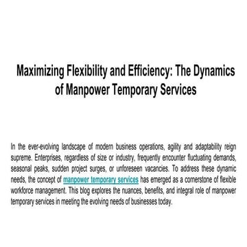 Buyers Guide To Temporary Employee Services | PPT