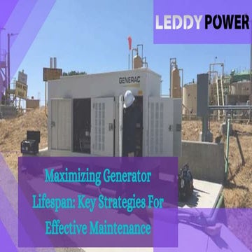 Maximizing Generator Lifespan Key Strategies For Effective Maintenance | PPT