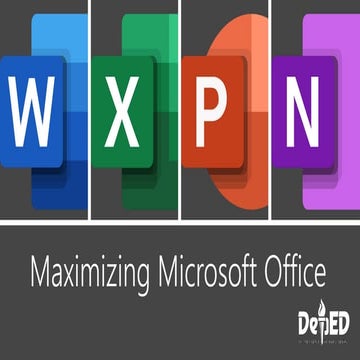 Maximizing Microsoft Office - MS WORD.pptx