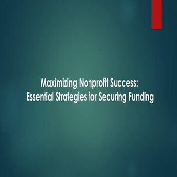 Maximizing Nonprofit Success: Essential Strategies for Securing Funding ...