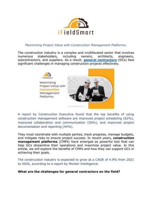 Infrastructure Project Management: Building Bridges to Success | PDF