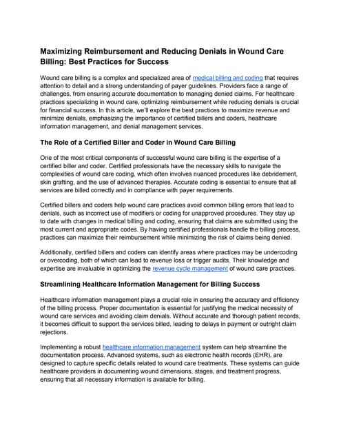 What is Denial Management in Healthcare? | PPTX | Health Insurance ...