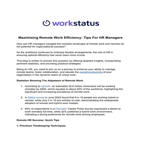 Maximizing Remote Work Efficiency_ Tips For HR Managers.pdf
