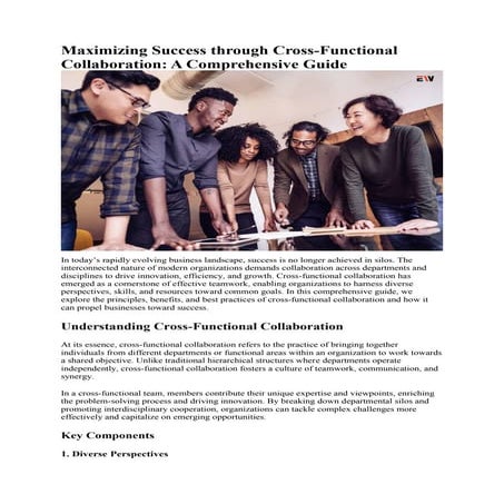 Cross-Functional Collaboration: A Comprehensive Guide | Enterprise Wired | PDF