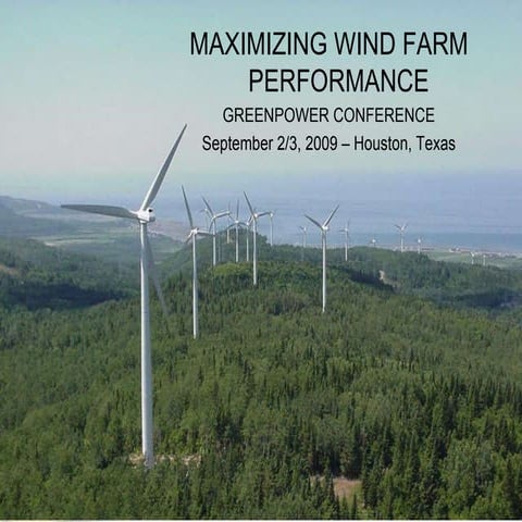 Maximizing Wind Farm Output | PPT