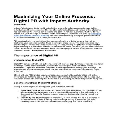 the future of digital PR. | PPT