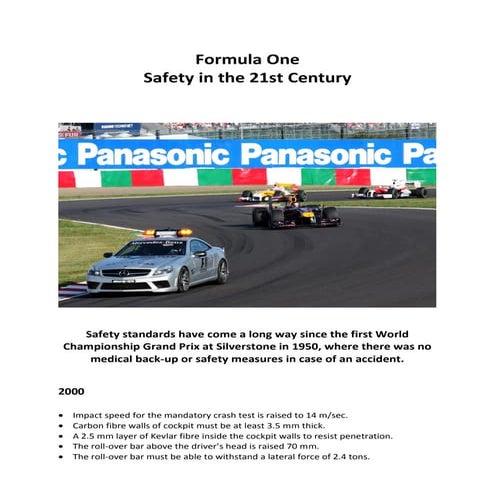 F1 Safety in the 21st Century | PDF