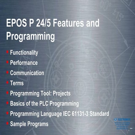 Maxon operation & application of maxon’s new epos controller | PDF ...