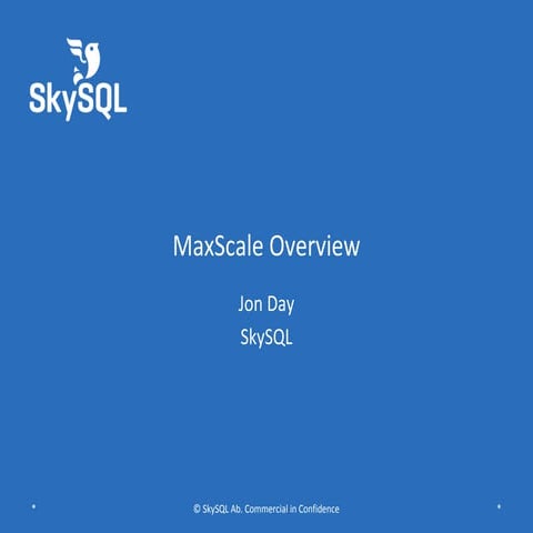 Max scale overview boston mysql meetup 03102014 | PDF