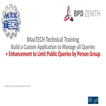 Maxtech Building Query Manager For Maximo Plus Enhancement Ppt 6464