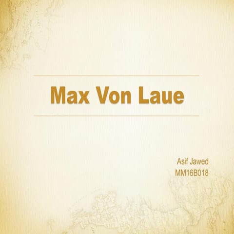 Max von laue seminar | PDF