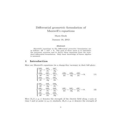Maxwell's equations | PDF