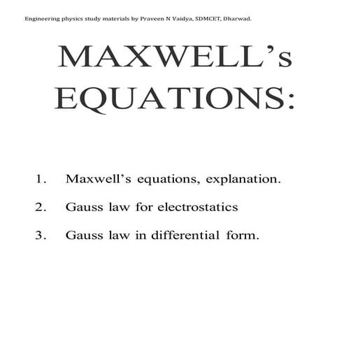 Lecture10 maxwells equations