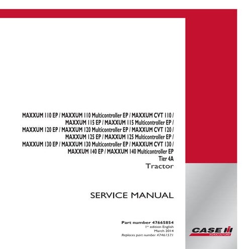 MAXXUM 140 EP Tier 4A Tractor Service Repair Manual.pdf
