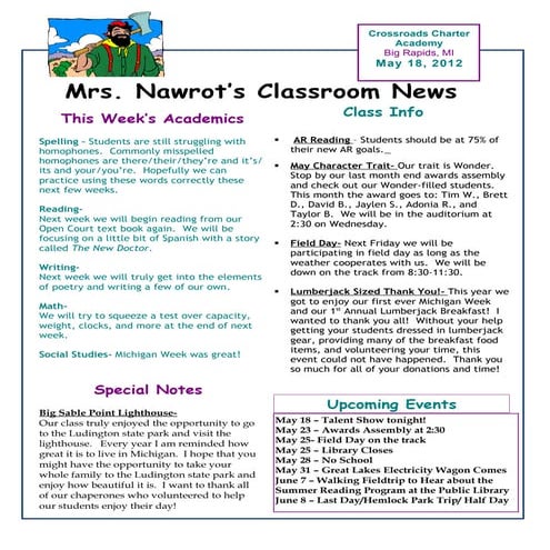 4th grade daily schedule | DOC