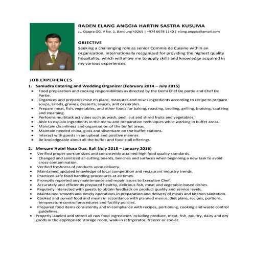 Kitchen trainee | PDF