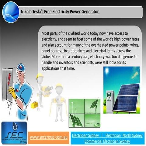 Nikola Tesla’s Free Electricity Power Generator | PDF