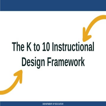 May29 Revision The K To 10 Instructional Design Framework Pptx