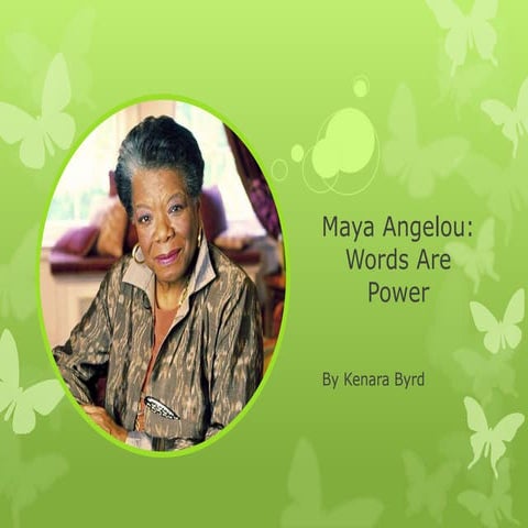 Maya angelou slideshow | PPTX