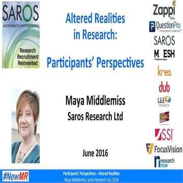 Maya Middlemiss - Altered Realities - 2016 | PPT