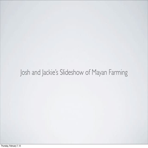 Mayan corn farming | PDF