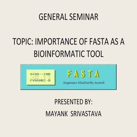 FASTA FORMAT .pptx fasta fasta bioinformatics | PDF