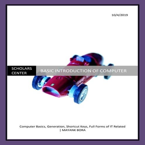 COMPUTER BASICS, GENERATION, SHORTCUT KEYS, FULL FORMS RELATED IN IT | PDF