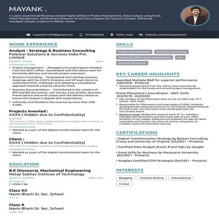 Mayank's resume (1) | PDF