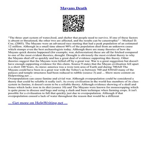 Mayans Death | PDF