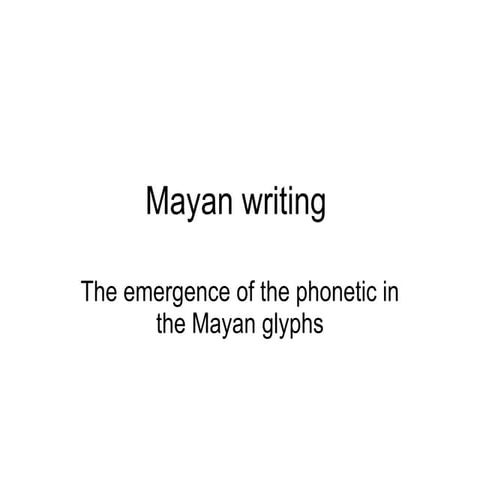 Mayan Writing | PPT