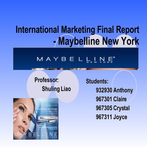 Maybelline new york cosmetics | PPT