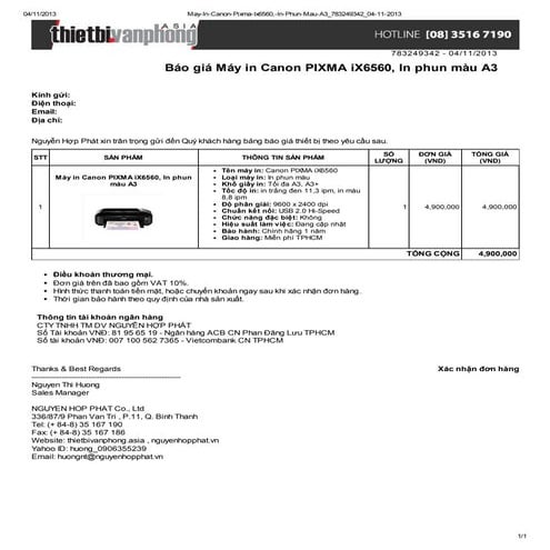 May in canon pixma ix6560 | PDF